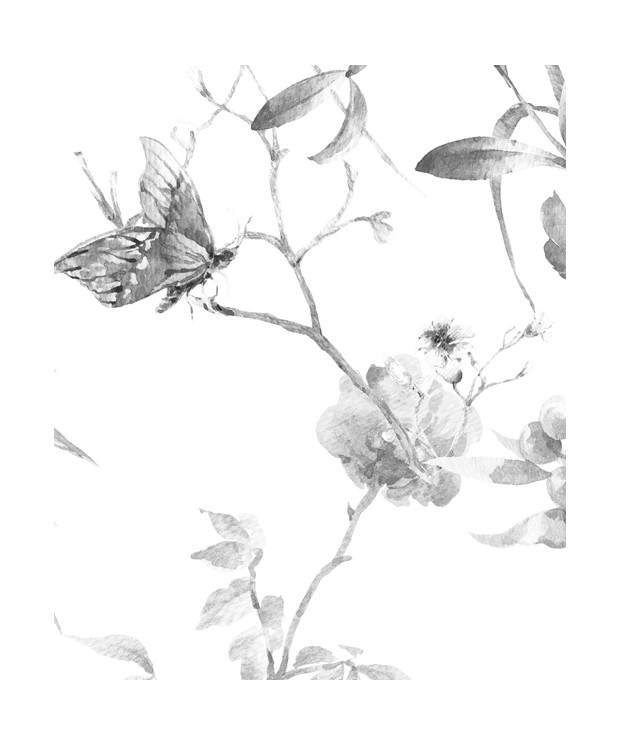 wallpaper, floral pattern, artmural, artistic wallpapers, grey, boho